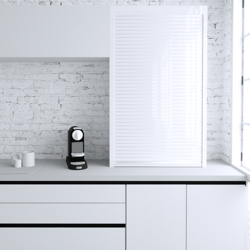 Kit Volet Roulant 90 x 150 cm PVC Blanc Brillant Z-Smartlift